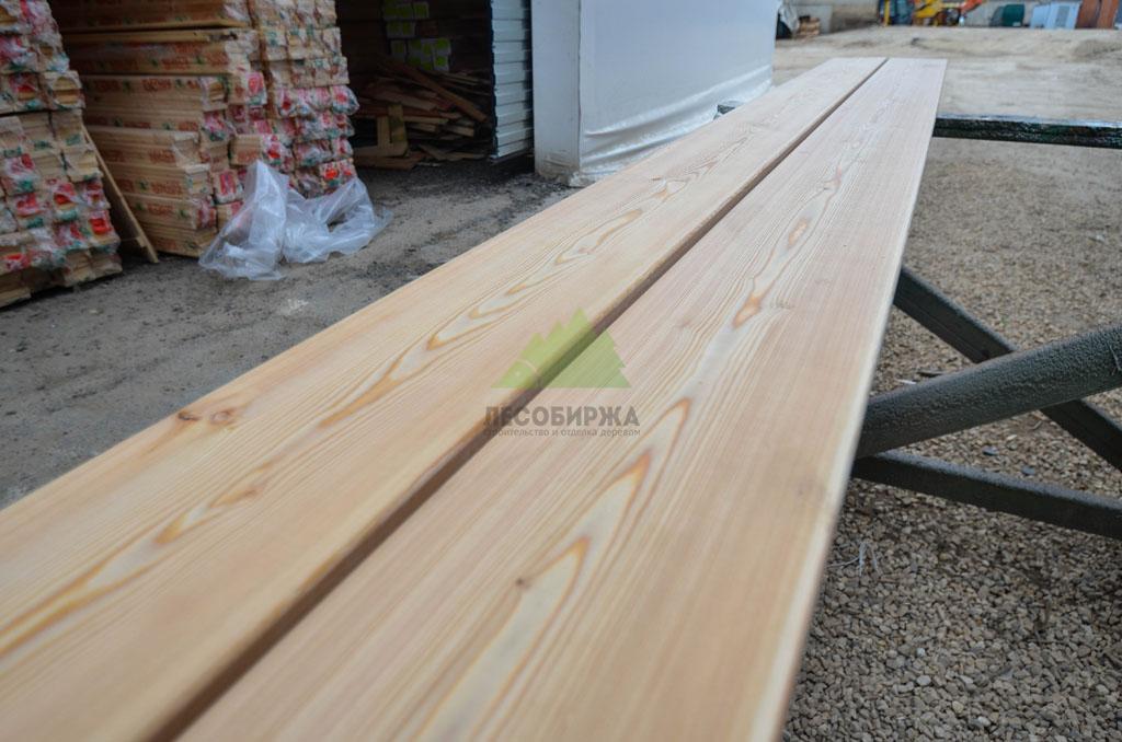 Террасная доска из лиственницы гладкая сорт ПРИМА (А) 140x28x3500 по ...
